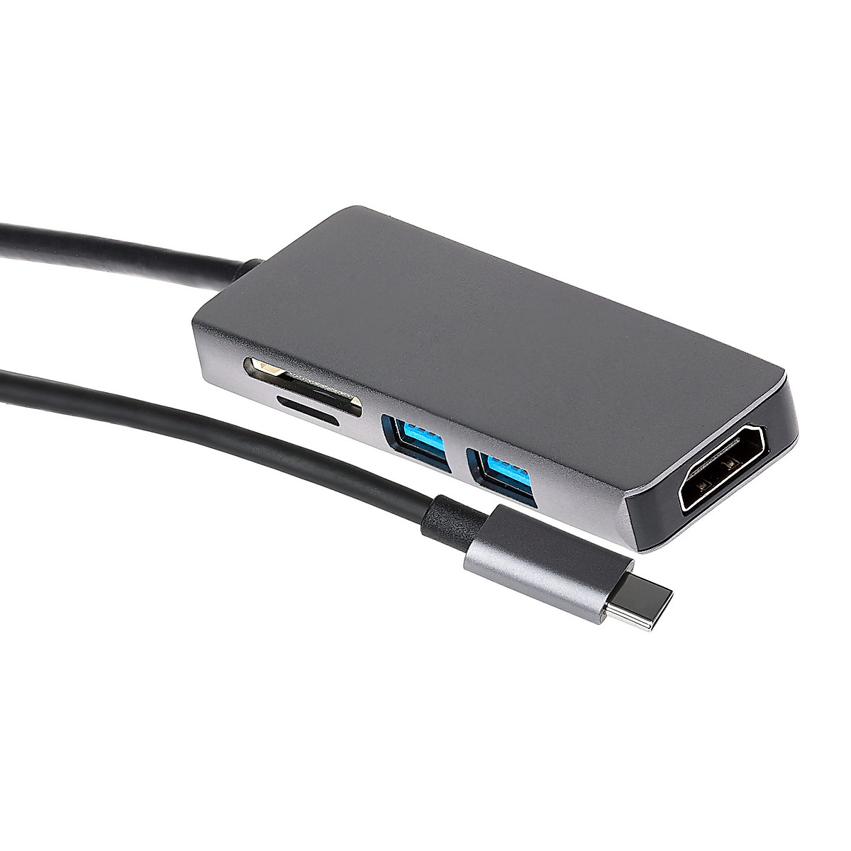 Nikkai USB-C to HDMI/ 2X USB-A Ports 3.0/ SD Card Reader Multiport Adapter - Silver