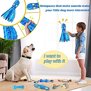 Puppy Dog Toys Set, 16pcs Dog Teething Chew Toys for Small Medium Large Dog, Dog Toys to Keep Them Busy, Interactive Dog Toothbrush Toys, Safe Training Dog Fun&Teeth Cleaning Toys (Mix Toys-16)