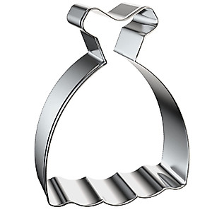 Wedding Cookie Cutters Shapes Set for Baking 9-Piece Square Plaque, Wedding Cake, Wedding Dress, Diamond Ring, Double Heart, Jewel Gemstone, Flower Bouquet, Heart Cookie Cutter Biscuit Fondant Molds