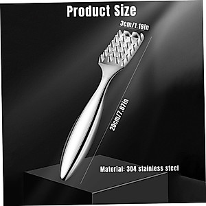 Fish Scaler 304 Stainless Steel Fish Scale Remover with 7.5'' Non-slip Handle and 24 Serrated Nails Portable Fish Descaler Tool Quick Fish Scaling Fish Scraper