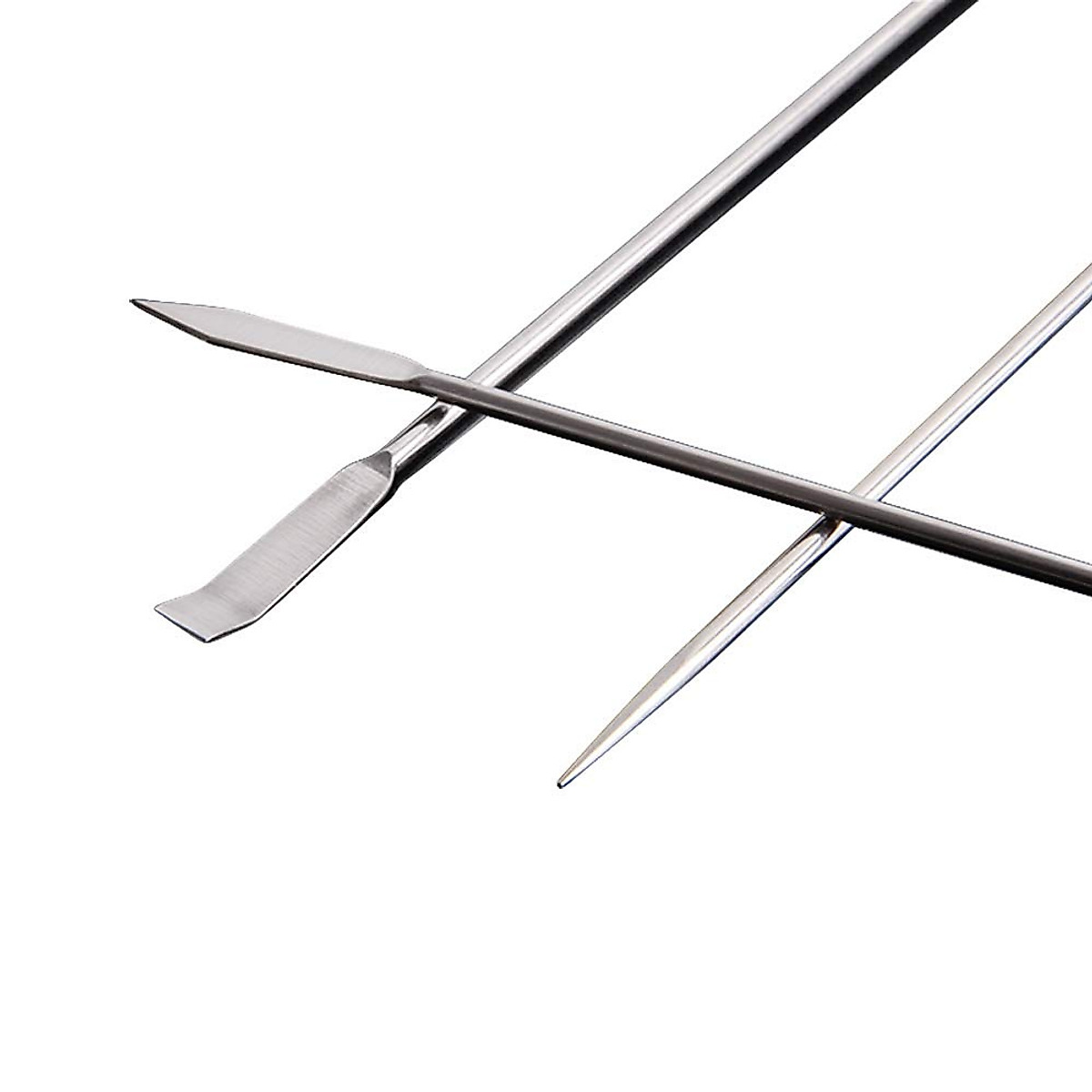 Squadare 6 Pack Micro Spatula，Lab Scoop Spoon Capsule Filler for Powders Stainless Steel Gel Cap Filler