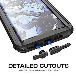 Ghostek Nautical Galaxy S8 Plus Waterproof Case with Screen Protector Extreme Rugged Heavy Duty Protection Full Body Sealed Shell Underwater Shockproof for 2017 Galaxy S8 Plus (6.2 Inch) - (Black)