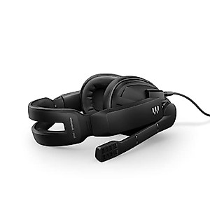 Sennheiser GSP 302 Gaming Headset with Noise-Cancelling Mic, Flip-to-Mute, Comfortable Memory Foam Ear Pads, Headphones for PC, Mac, Xbox One, PS4, Nintendo Switch, and Smartphones,Black