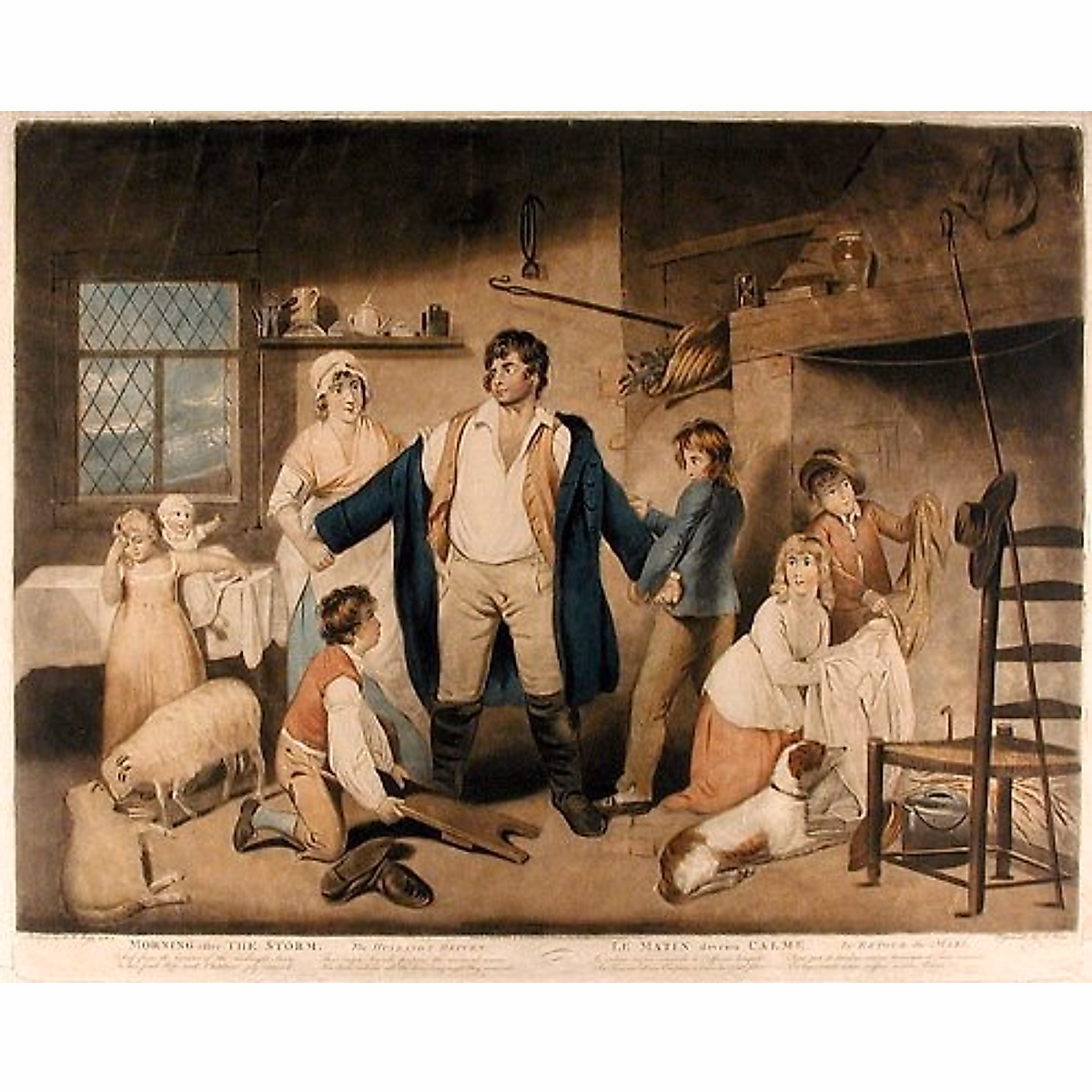 Morning after the Storm. The husband's return. Le Matin devenu Calme. Le retour du mari