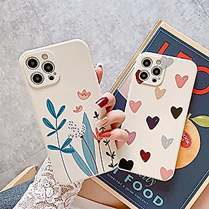 Jmltech Compatible with iPhone 12 Pro Max for Women Girls Cute Design Soft Silicone Camera Protection Protective Lovely Heart Phone Case for iPhone 12 Pro Max 6.7"