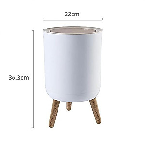 ANTCRZ Trash bin Trash Can High Foot with Press Cover Kitchen Bathroom Trash Can