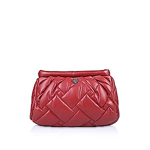KURT GEIGER LONDON KENSINGTON LARGE SOFT LEATHER BAG - RED