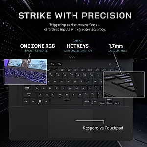Asus ROG Zephyrus Gaming Laptop, 16/'' FHD+ 165Hz Display, Intel Core i7-12700H, 16GB DDR5 RAM, 512GB PCIe SSD, RGB Backlit Keyboard, NVIDIA GeForce RTX 3060, Win 11 Pro, WiFi 6, Black, 32GB USB Card