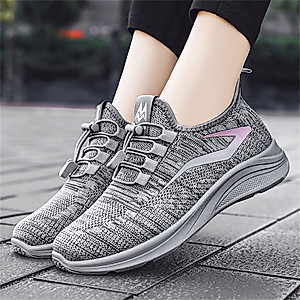 MLAGJSS Womens Slip On Running Shoes Non Slip Walking Shoes Lightweight Gym Sneakers Girls Sneakers