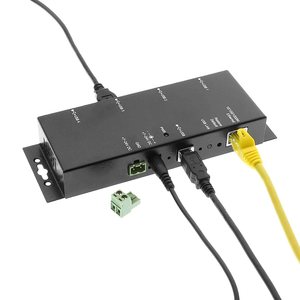 4 Port USB 2.0 Over IP Network Device Sharing Hub w/Screw-Locking Ports & Status LEDs