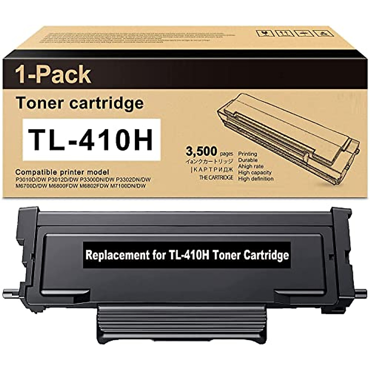 Replacement for Pantum TL-410H TL410 TL-410 TL 410 TL410X High Yield 3,000 Compatible with P3012DW P3302DW M7102DW M7202FDW M6800FDW M6802FDW Series Printer (Black,1 Pack)(Package May Vary)
