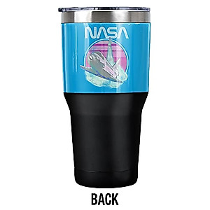 Logovision NASA Shuttle Launch Stainless Steel Tumbler 30 oz Coffee Travel Cup, Vacuum Insulated & Double Wall with Leakproof Sliding Lid | Great for Hot Drinks and Cold Beverages