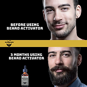 The Beard Guys Maximum Strength Minoxidil & Biotin Fast Beard Growth Oil, One Month Supply, 2 Ounce - Top Beard Thickener and Conditioner Infused With Argan and Jojoba Oil