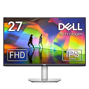 Dell S2721HS Full HD 1920 x 1080p, 75Hz IPS LED LCD Thin Bezel Adjustable Gaming Monitor, 4ms Grey-to-Grey Response Time, 16.7 Million Colors, HDMI ports, AMD FreeSync, Platinum Silver, 27.0" FHD