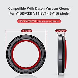 AFDD Dust Bin Top Fixed Sealing Ring Compatible with Dyson Vacuum Cleaners Accessories Replacement Part Sealing Ring Assembly Compatible with Dyson V11(SV14 SV15) V15(SV22)