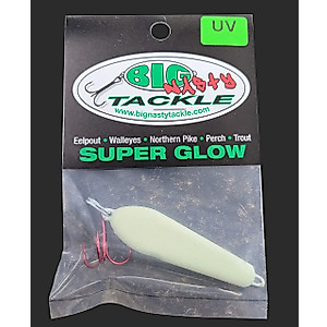 Big Nasty Tackle Super Glow Casting Spoon (1 Pack) (Original Green, 1/2 oz)