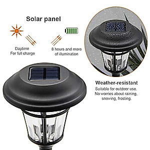 MAGGIFT 8 Lumens Solar Garden Lights Solar Landscape Lights Solar Pathway Lights Outdoor for Lawn, Patio, Yard, Garden, Walkway, 6 Pack