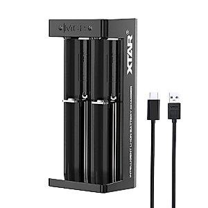 XTAR MC2 Battery Charger 18650 21700 26650 Rechargeable Lithium Battery Charger with Upgraded Type-c Port (Package not Included Any Battery)