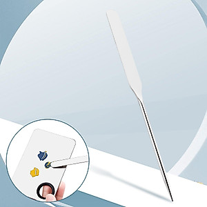 MERIGLARE Stainless Steel Makeup s for Professional, Beginner 161mm Long Facial Mixing Stick (Silver) Fine Workmanship Stylish Durable