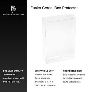 Viturio Pop Protector Case Compatible with Funko Pop Cereal Boxes, (2 Pack) Clear Plastic Box with Protective Film