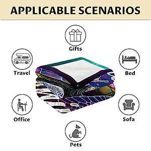 Kids Blanket, Sea Turtle Blanket, Cool 50 x 40 Inches Ocean Blanket for Girls Boys Women, Lightweight Soft Throw for Bedding Room Ornament School