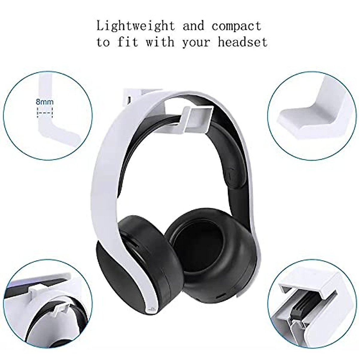Sony PS5 Headset Holder,Mini Headset Hanger with Supporting Bar, for Sony Playstation 5 Gaming Headset by BTOPCASE