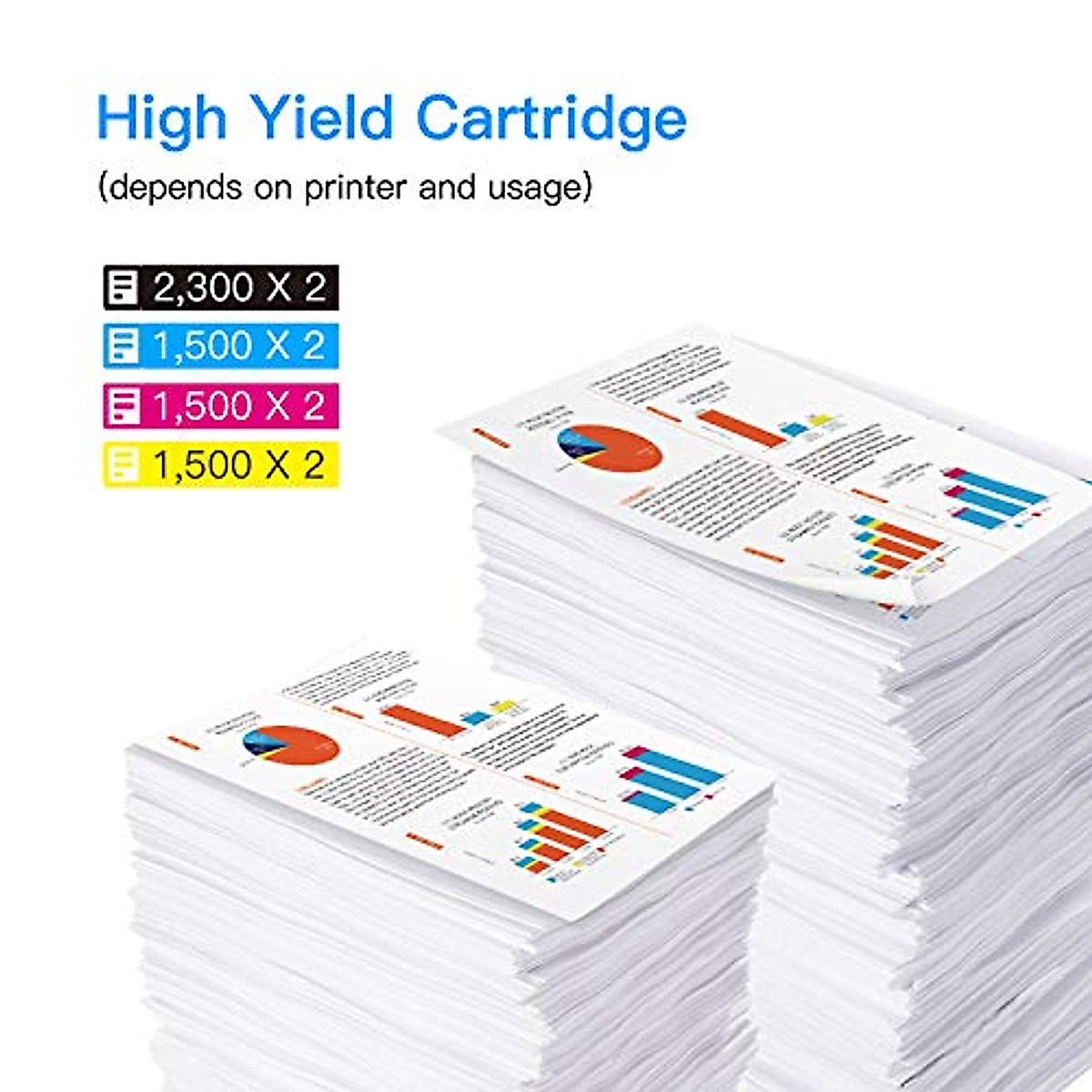 LxTek Compatible Ink Cartridge Replacement for HP 950XL 951XL 950 XL 951 XL to use with OfficeJet PRO 8600 8610 8620 8630 8100 8625 8615 276dw, 8 Pack (2 Black|2 Cyan|2 Magenta|2 Yellow)