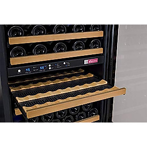 Allavino 24" Wide FlexCount II Tru-Vino 56 Bottle Dual Zone Black Left Hinge Wine Refrigerator