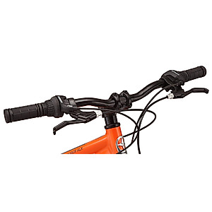 Schwinn High Timber ALX Mountain Bike for Youth Boys Girls, 24-Inch Wheels, 21-Speeds, Front Suspension, Aluminum Frame, Mechanical Disc Brakes, Orange