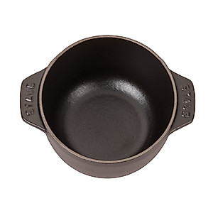 Staub Cast Iron 0.75-qt Petite French Oven - Matte Black, Made in France