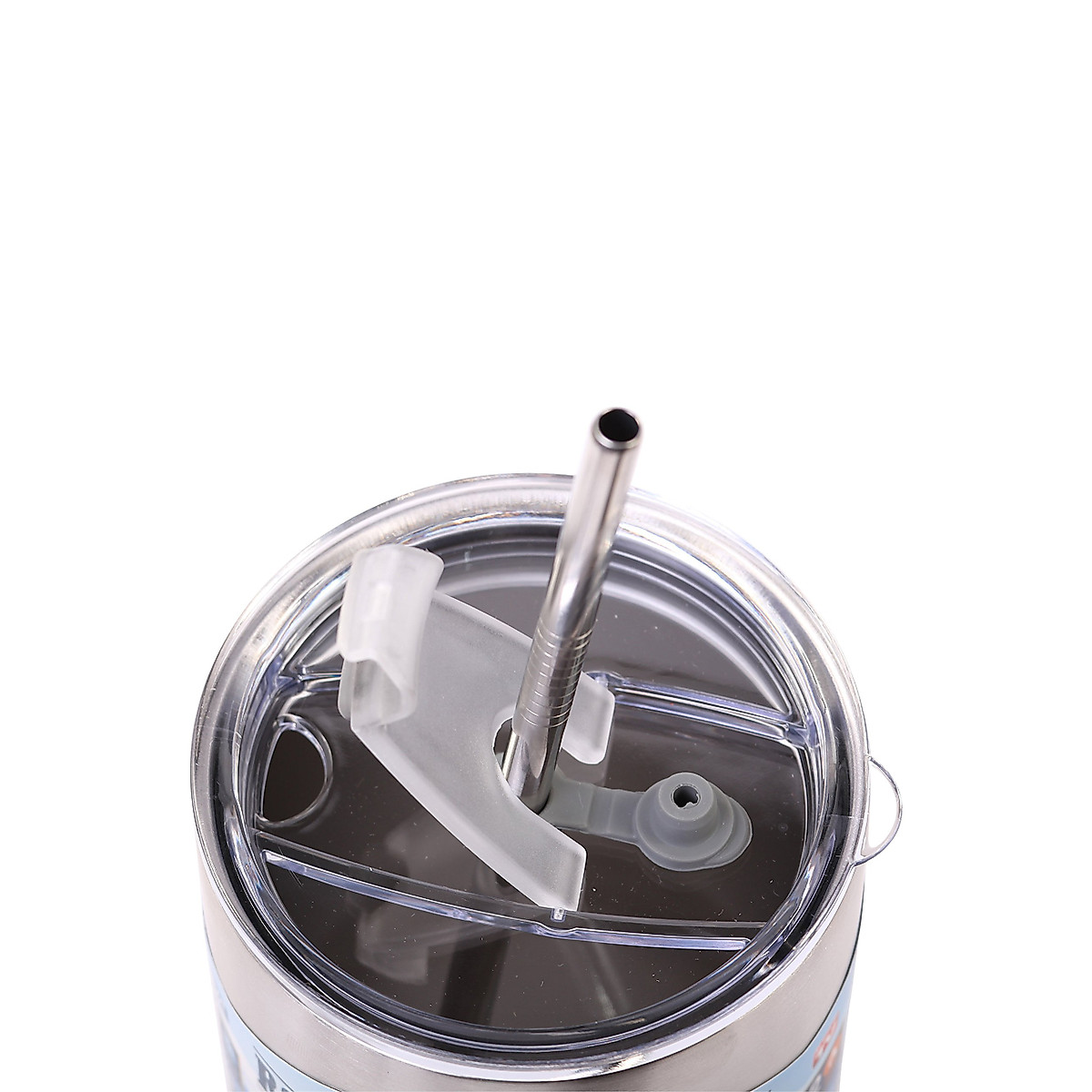 CocoStraw Straw Hole Flip LID for 30 oz Stainless Steel Vacuum Cups Ozark Trail Tumbler Rambler Brand Spill Proof LEAK FREE