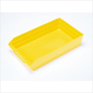 Quantum QSB110BK Economy Shelf Bin, 17-7/8" Length x 11-1/8" Width x 4" Height, Black, Pack of 8