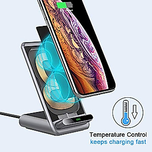 Yootech 7.5W/10W/15W Wireless Charger, Wireless Charging Stand Compatible with iPhone 14/14 Plus/14 Pro/14 Pro Max/13/SE 2022/12/11/X/8,15W for LG V50/V40/V35/V30,10W for Galaxy S21/S20,Pixel 3/4XL
