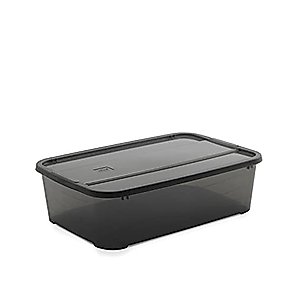 SP Berner Lid | Plastic Storage Box Colour Capacity 30 Litres Transparent Black