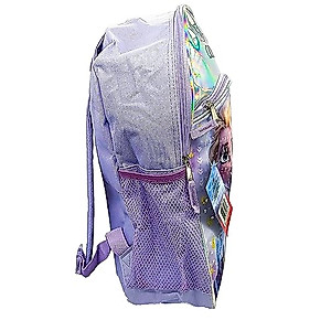 Disney Frozen 2 Lead With Courage Backpack - 16” Full Size Toddler, Child, Kid School Book Bag - Anna and Elsa Foil Panel Backpack