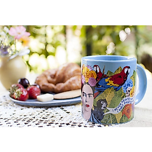 Frida Kahlo Art Coffee Mug - Famous Quotes in English and Spanish