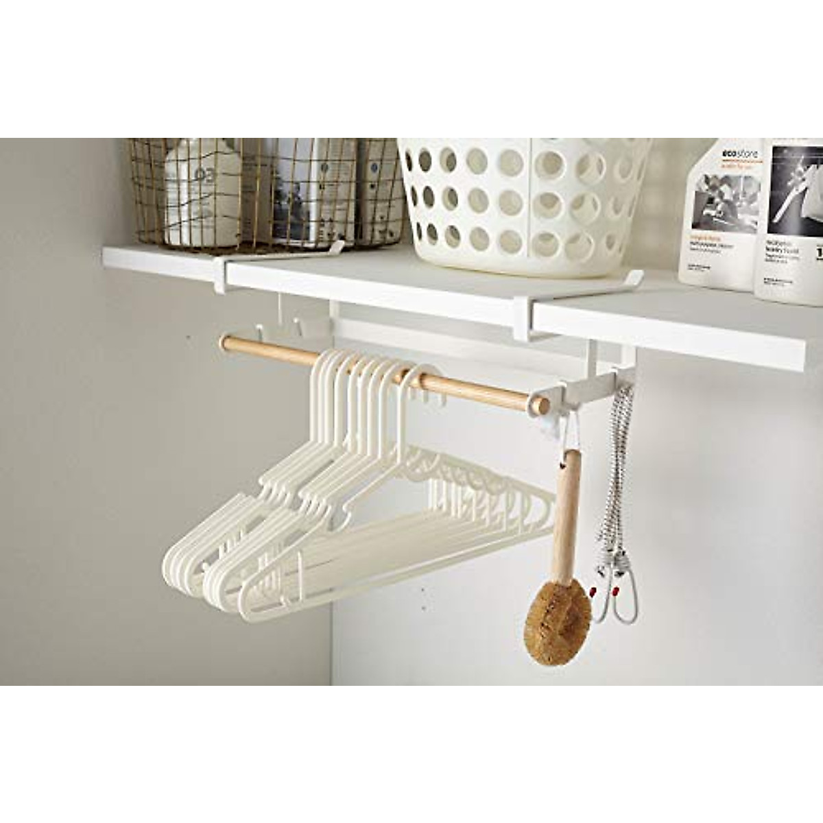 Yamazaki Home Tosca Under-Shelf Hanger Holder closet storage and organization systems, One Size, White