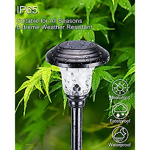 UFOND 8 Pack Solar Pathway Lights Outdoor，Waterproof Solar Garden Lights, Glass Stainless Steel Solar Decor Lamp,Landscape Path Lights for Yard Patio Driveway Sidewalk, (Cool White)