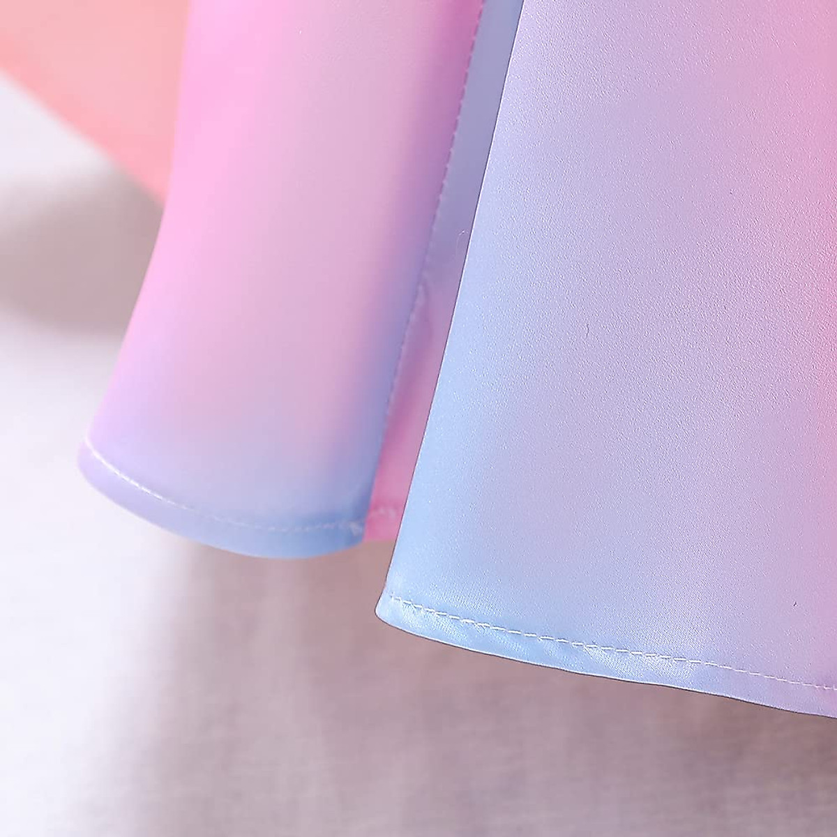 NSSMWTTC Baby Girls Easter Backless Dresses Bowknot Toddler Kid Color Gradient Ruffles Christmas Formal Dress Tutu Frocks (Pink,80)