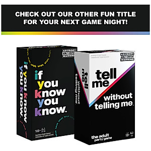 Spin Master Games Tell Me without Telling Me - The Viral, Hilarious Adult Party Game for Bachelorette Parties, College, Birthday & More, for Adults & Teens Ages 18+