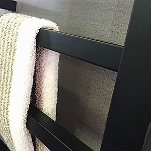 LUNEZY Heated Towel Rack, Wall Mounted Heated Towel Warmers, Square Electric Towel Rack Matte Black and White Optional for Home Bathroom,White