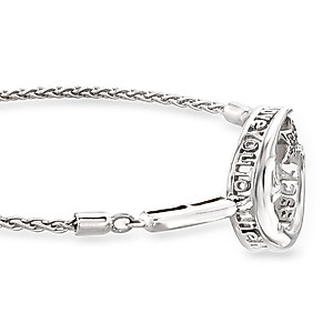 Ross-Simons Diamond-Accented Love You To The Moon and Back Star and Moon Bolo Bracelet in Sterling Silver