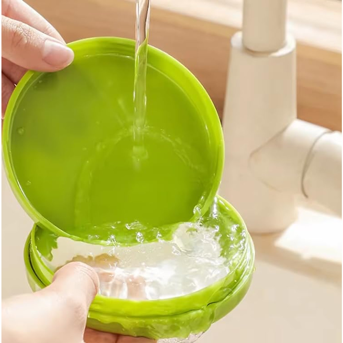 Fruit & Veggie Keepers, Silicone Airtight Containers, 4 Piece Set - Vegetable & Fruit Storage Containers for Fridge