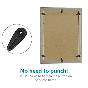 Suiwotin 100PCS Picture Turn Button Fasteners Photo Frame Hardware, Picture Frame Hardware Backing Clips with 100 Pieces Screws, Type 1