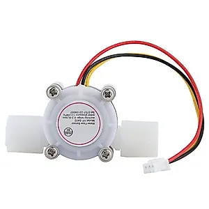 2PCS G1/4" Water Flow Sensor Switch Hall Effect Sensor Flowmeter Water Flow Counter Quick Connect Fluid Meter for Water Cooler Coffee Machine Drinking Fountain DC5V 0.153L/min