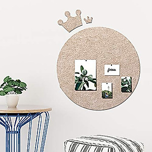 Round Felt Board, self-Adhesive Bulletin Board for Home Office Kitchen, Kindergarten Color Background Wall Sticker