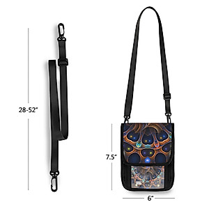 Small Crossbody Cell Phone Purse Bag 4 for Women Wallet Purse Bling Mandala Mini Messenger Shoulder Handbag