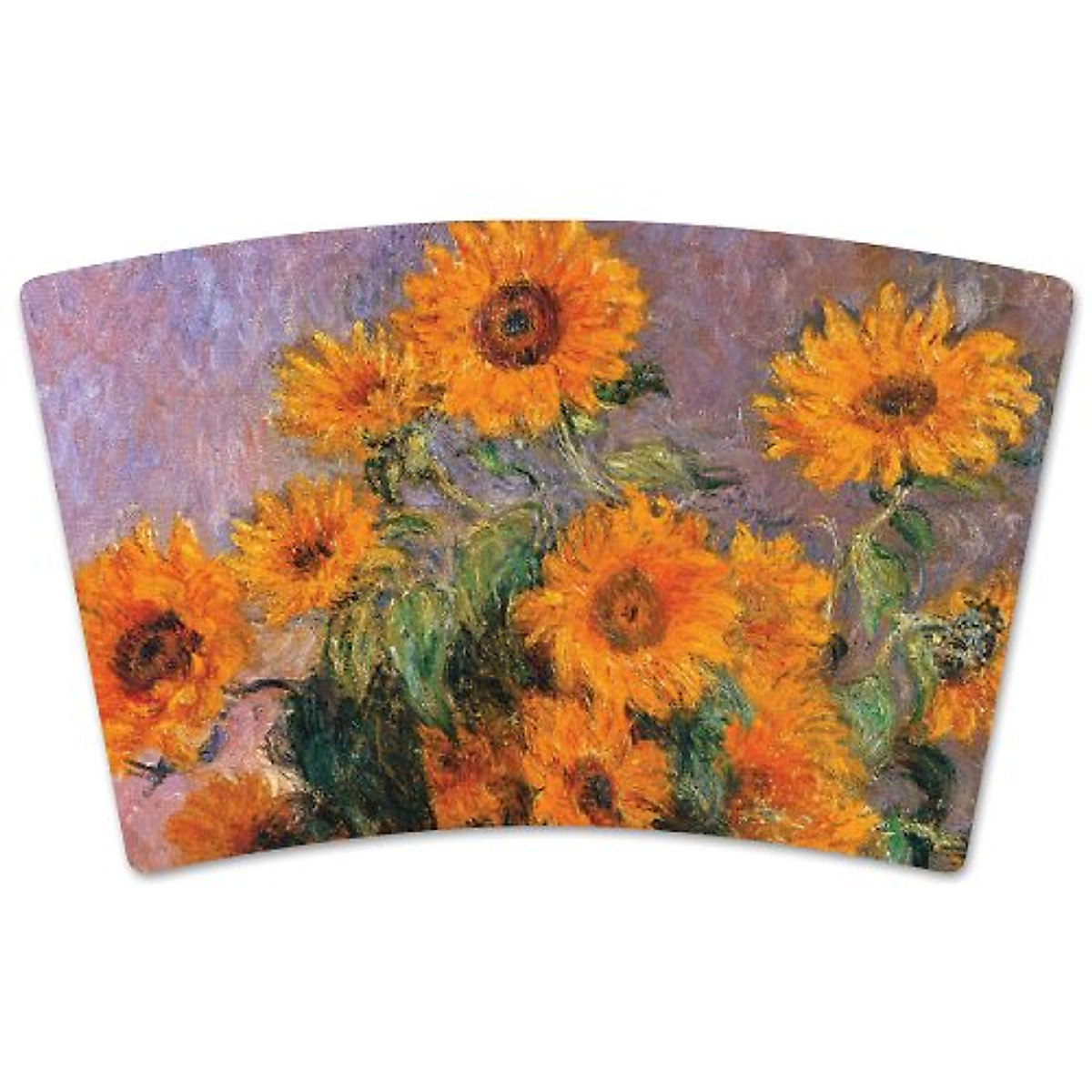 Mugzie "Monet: Sunflowers" Stainless Steel Travel Mug with Insulated Wetsuit Cover, 20 oz, Black