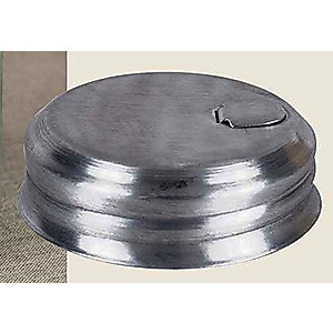 SIMPLY HOMEADE Mason Jar Sugar/Salt/Spice Dispenser Lid Kitchen Supplies, 2 3/4" diameter 1 1/4" tall, Silver