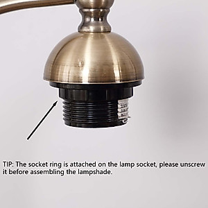 Bieye L10733 Tiffany Style Stained Glass Flower Petal Table Lamp with Brass Base for Home Décor (Light Blue, 8" Cherry Blossom)